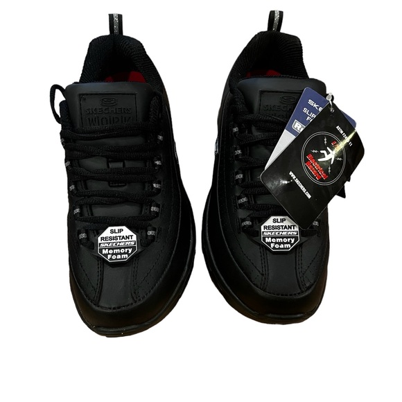 Skechers | Shoes | Skechers Work Sure Track Trickel Black 75 X Wide ...